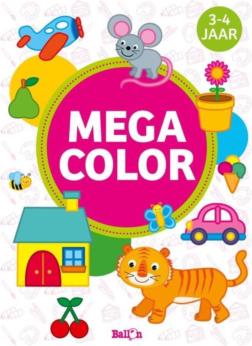 Mega Color Kleurboek 168 pagina's | Kinderboekjes.nl